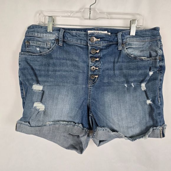 torrid | Shorts | Torrid Jean Shorts Womens 6 Blue Medium Wash Button ...